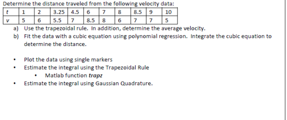 v 7 Determine the distance traveled from the | Chegg.com