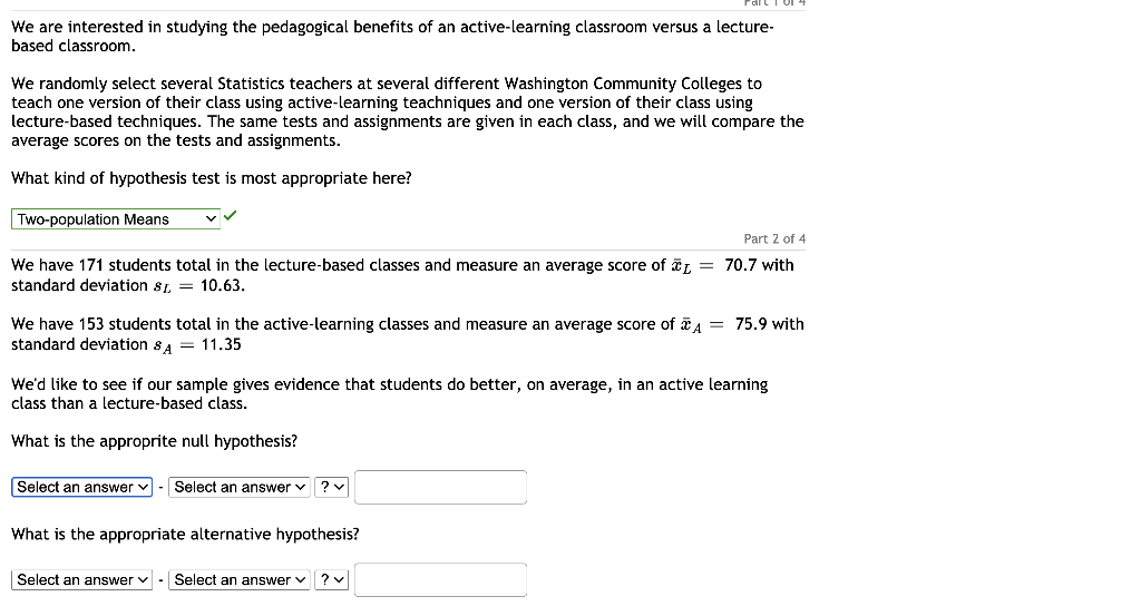 Solved We are interested in studying the pedagogical | Chegg.com