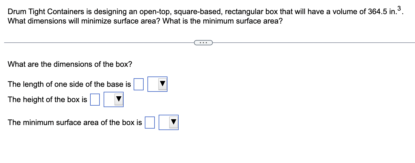 Solved Drum Tight Containers is designing an open-top, | Chegg.com
