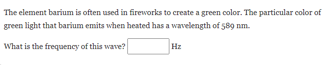 Solved The element barium is often used in fireworks to | Chegg.com