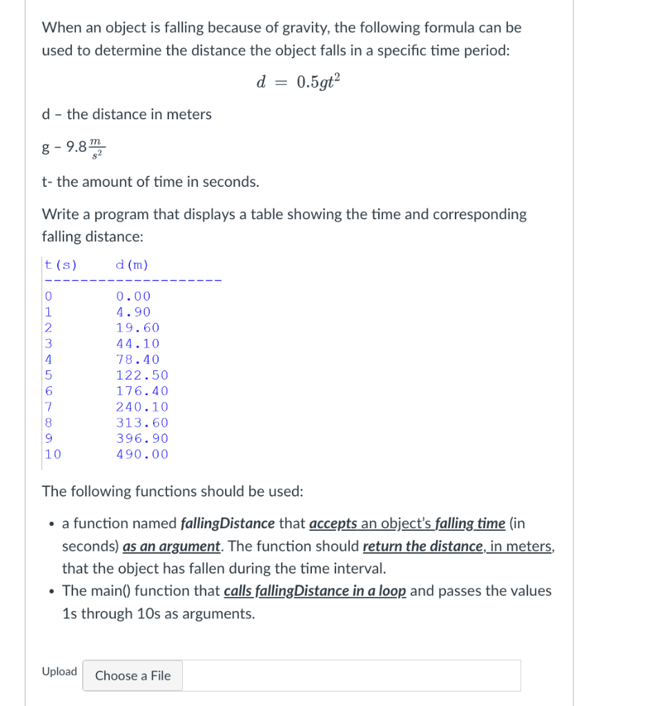 Solved When An Object Is Falling Because Of Gravity The
