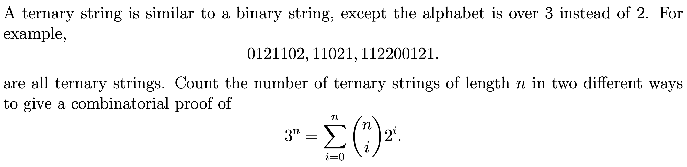 Solved Are All Ternary Strings Count The Number Of Ternary