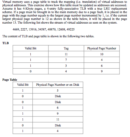 Solved Virtual memory uses a page table to track the mapping | Chegg.com