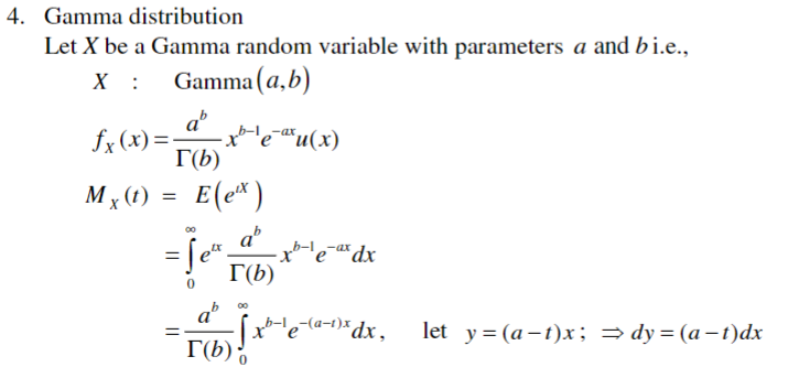 Solved 4. Gamma distribution Let X be a Gamma random | Chegg.com