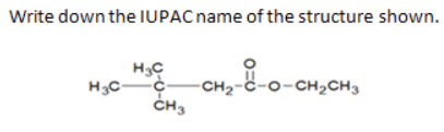 Solved Write down the IUPAC name of the structure | Chegg.com