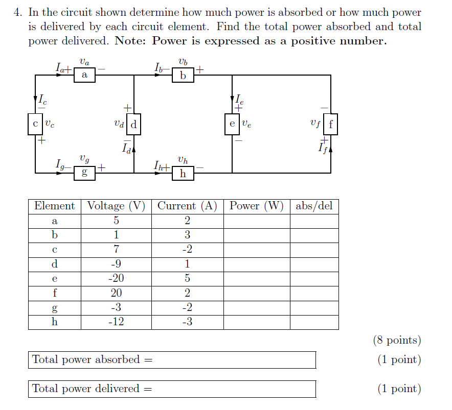 Solved 4. In the circuit shown determine how much power is | Chegg.com