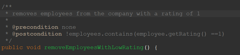 Solved In Java How Do I Write The Proper Postcondition In 8348