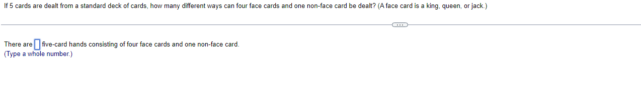 Solved There are five-card hands consisting of four face | Chegg.com