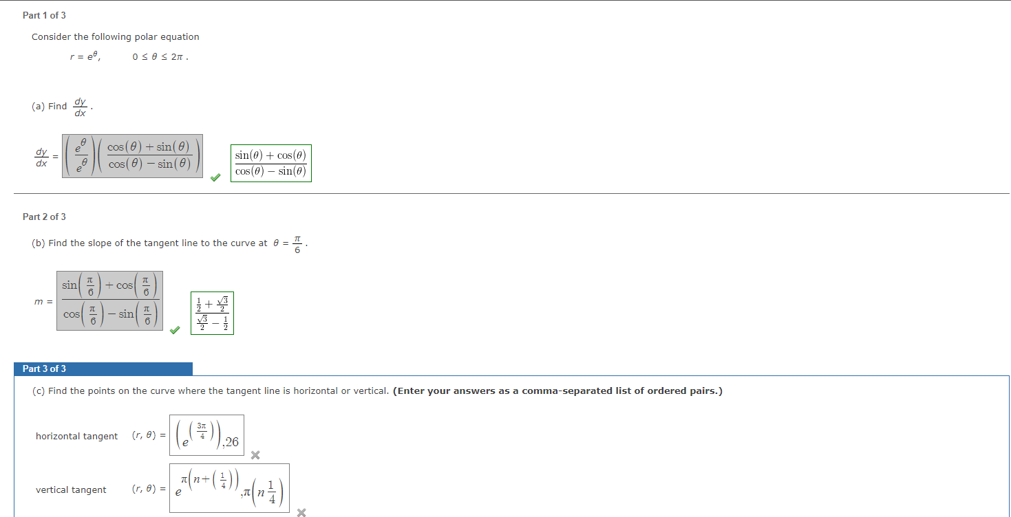 Solved Part 3 ﻿of 3(c) ﻿Find the points on the curve where | Chegg.com