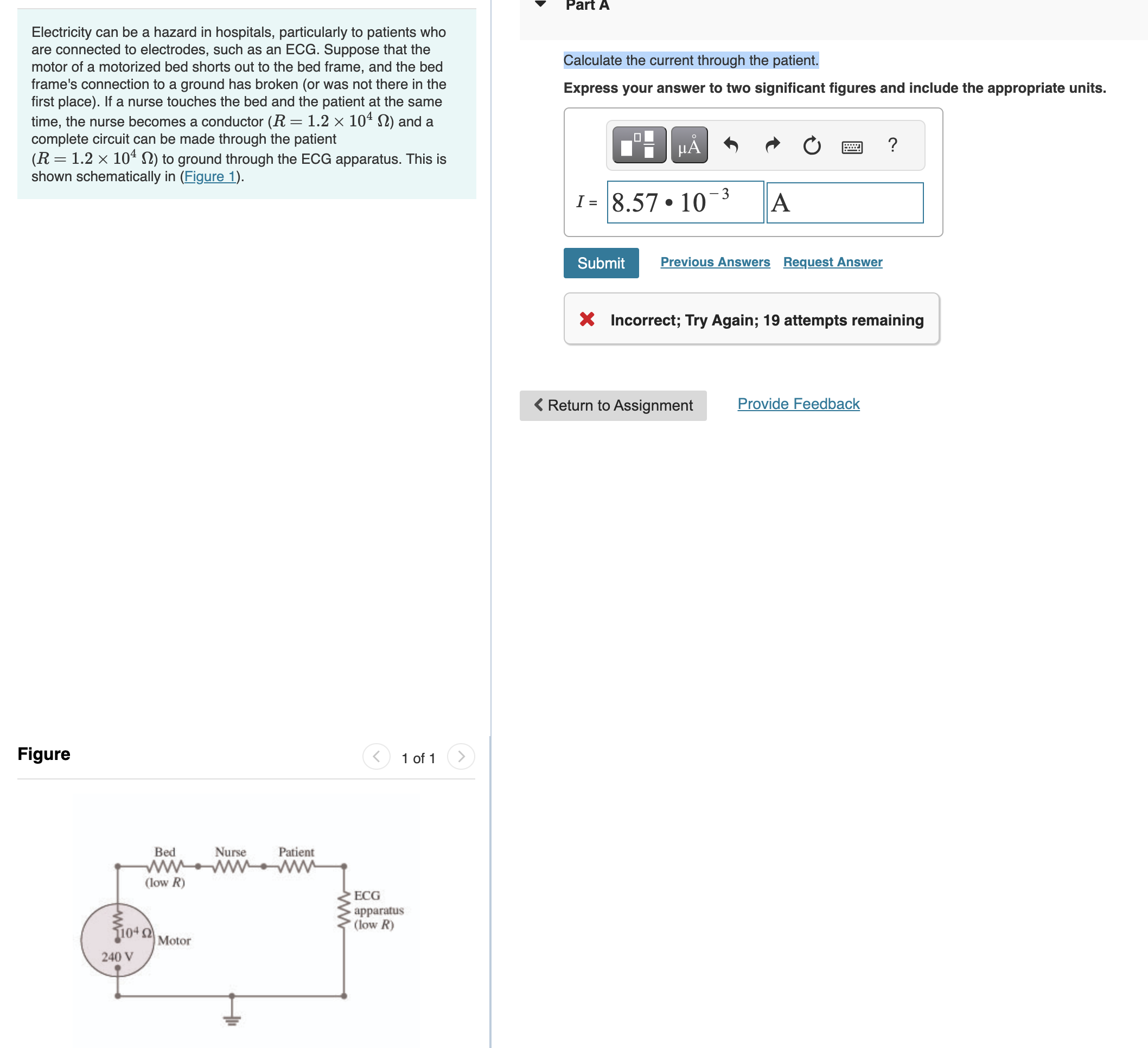 Solved Electricity can be a hazard in hospitals, | Chegg.com