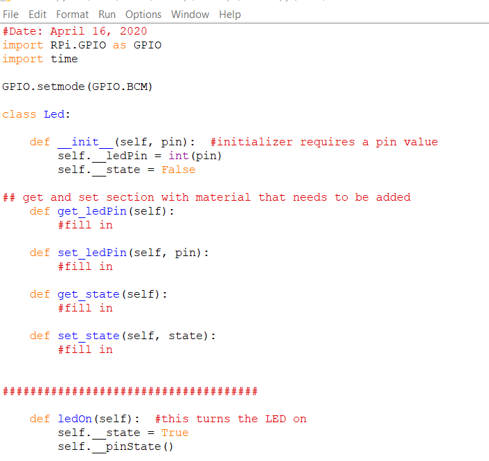 Solved Pi Lab Flashing LEDs with Class The goal of this lab | Chegg.com