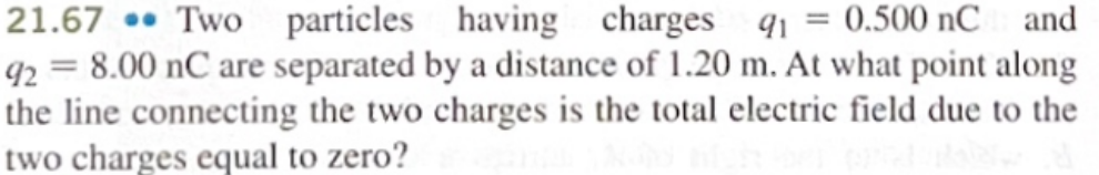 Solved 21.67⋯ Two particles having charges q1=0.500nC and | Chegg.com