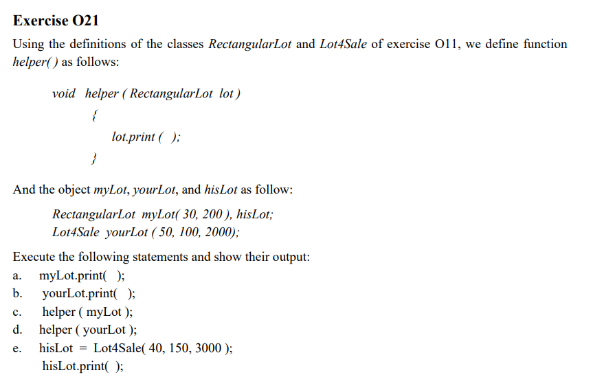 Solved Exercise 021 Using the definitions of the classes | Chegg.com