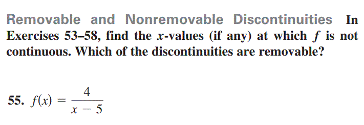 Solved Removable and Nonremovable Discontinuities In | Chegg.com
