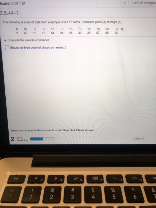 Solved Score: 0 of 1 pt 1 of 3 (2 complet 3.5.44-T The | Chegg.com