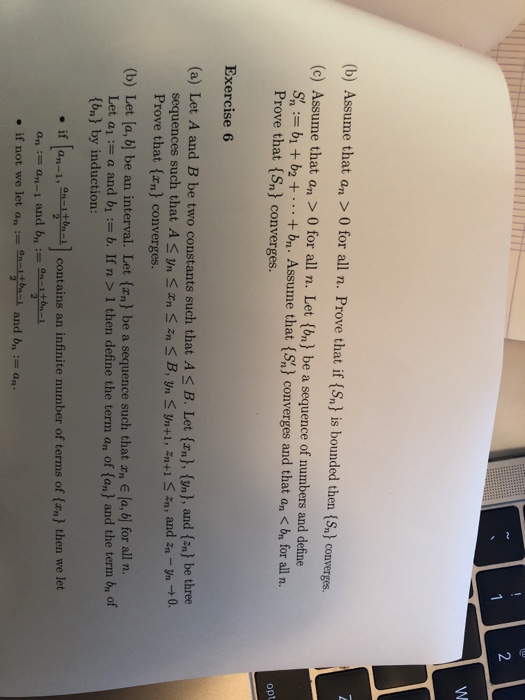Solved Homework 2 Exercise 1 Let (xn] be the sequence | Chegg.com