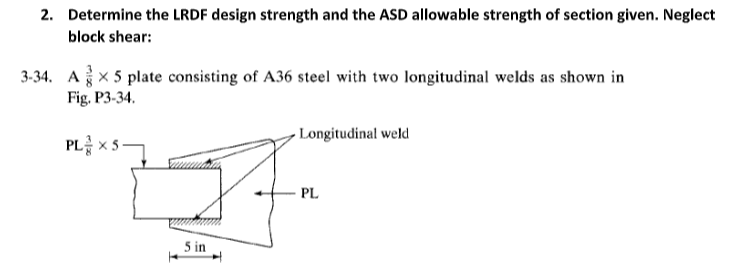 Solved 2. Determine the LRDF design strength and the ASD | Chegg.com