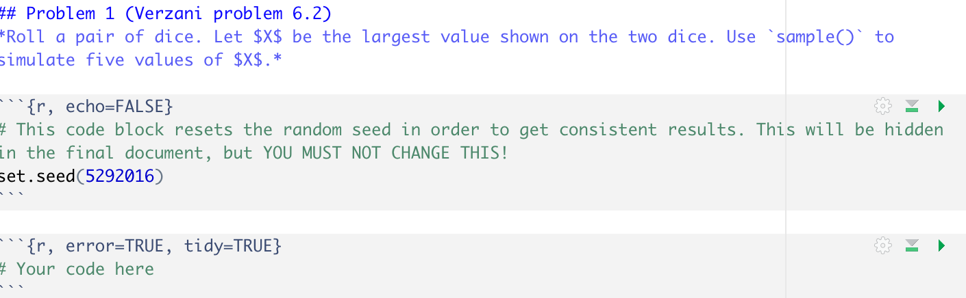 Solved \# Problem 1 (Verzani problem 6.2) Roll a pair of | Chegg.com