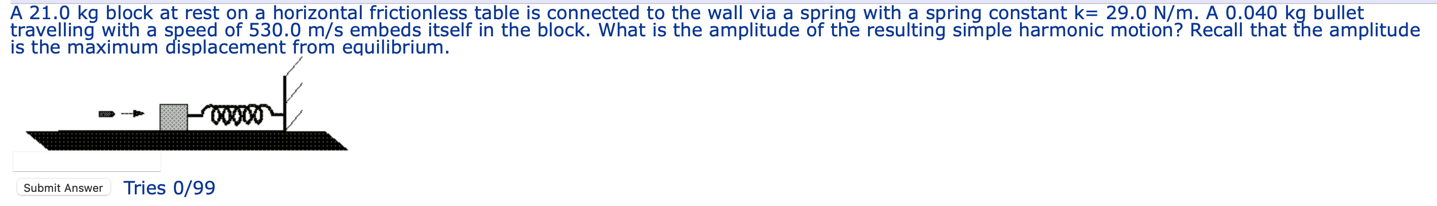 Solved A 21.0 kg block at rest on a horizontal frictionless | Chegg.com