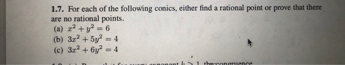 Solved 1.7. For each of the following conics, either find a | Chegg.com