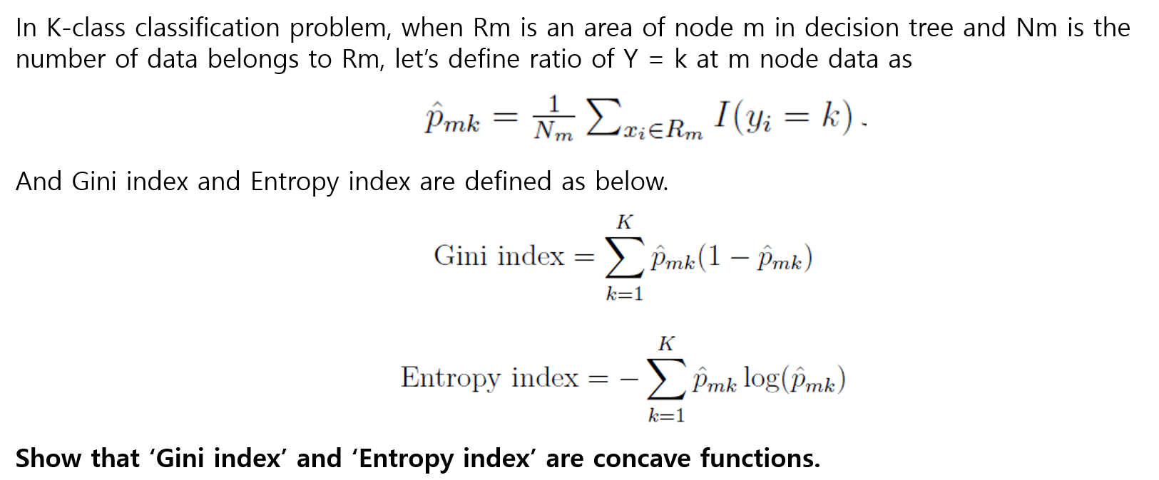 In K-class classification problem, when Rm is an area | Chegg.com