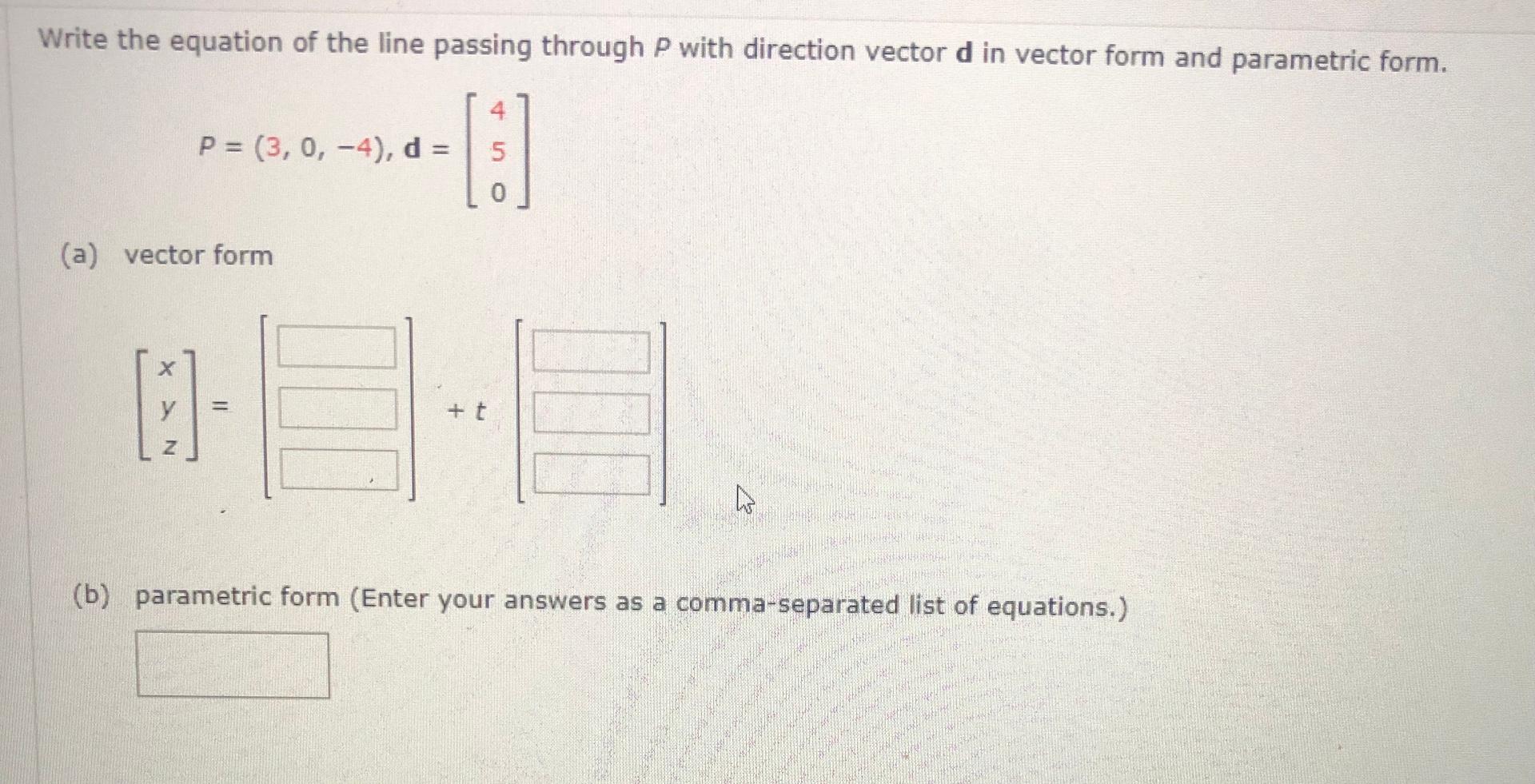 Solved Write The Equation Of The Line Passing Through P With