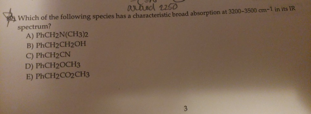 Solved arvad 2250 2. Which of the following species has a | Chegg.com