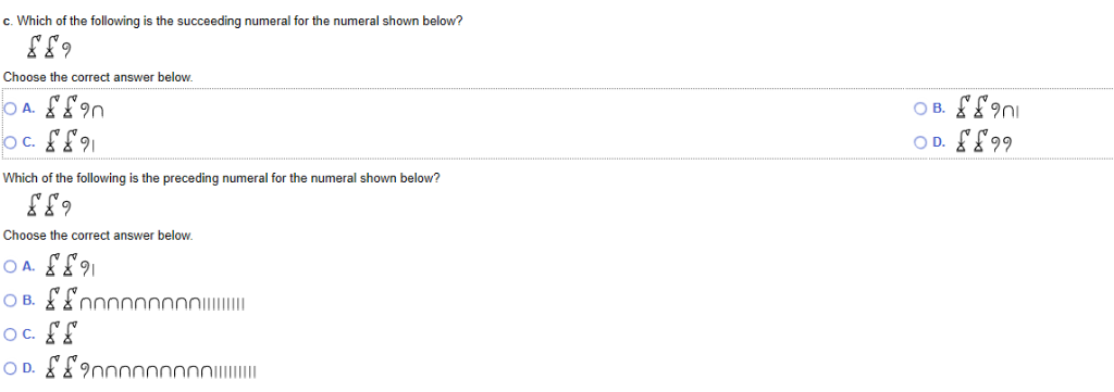 Solved For each of the following numerals write both the | Chegg.com