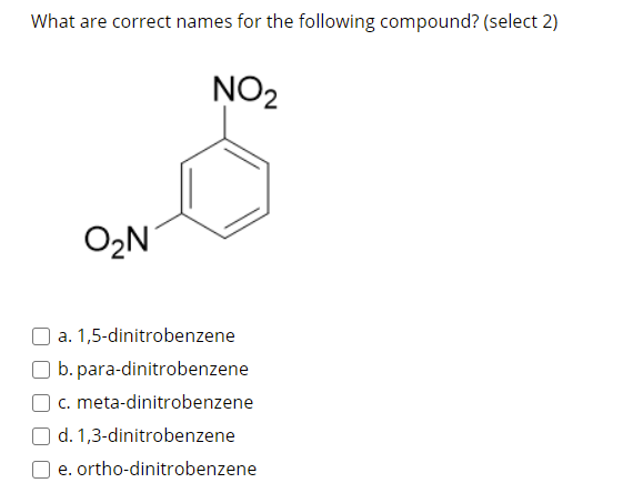 Solved What are correct names for the following compound? | Chegg.com