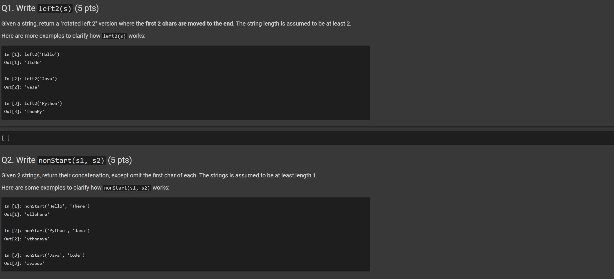 Solved Given a string, return a "rotated left 2" version | Chegg.com