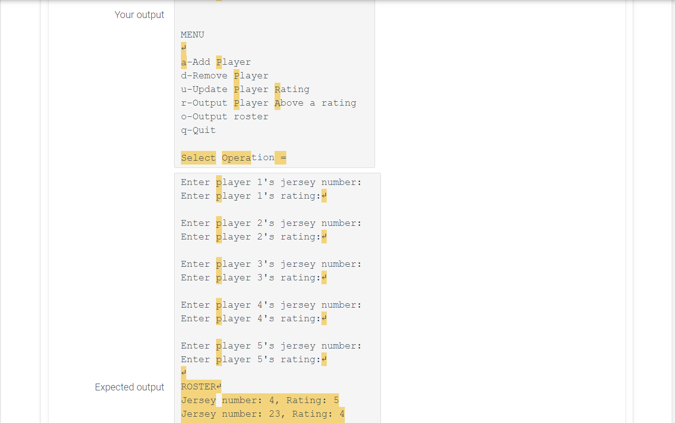 Solved 17.15 LAB*: Program: Soccer team roster | Chegg.com