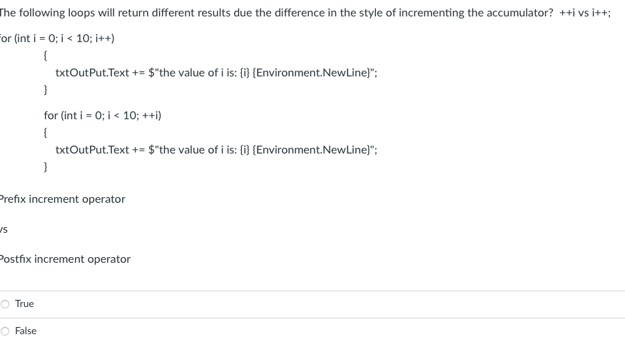 Solved The following loops will return different results due | Chegg.com