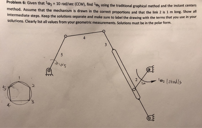 Problem 6: Given that 102 10 rad/sec (CCW), find 1os | Chegg.com