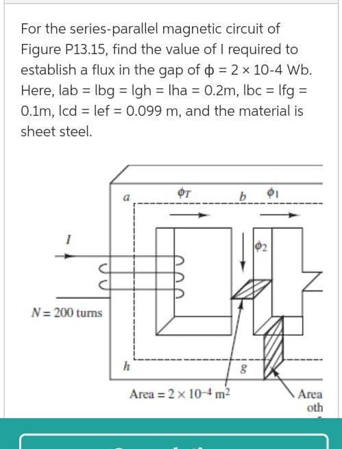 For the series-parallel magnetic circuit of Figure | Chegg.com