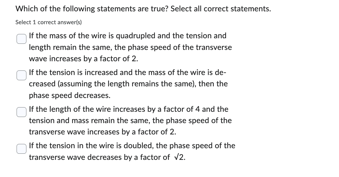 Solved Which of the following statements are true? Select | Chegg.com
