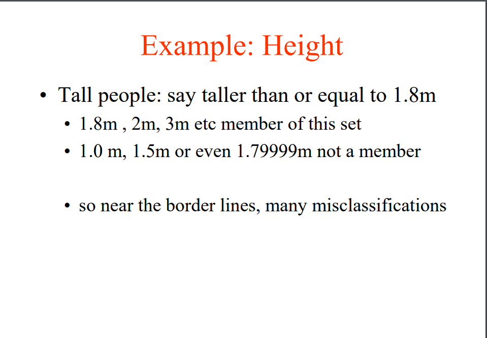 Example: Height Tall people: say taller than or equal | Chegg.com
