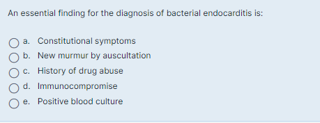 Solved An essential finding for the diagnosis of bacterial | Chegg.com