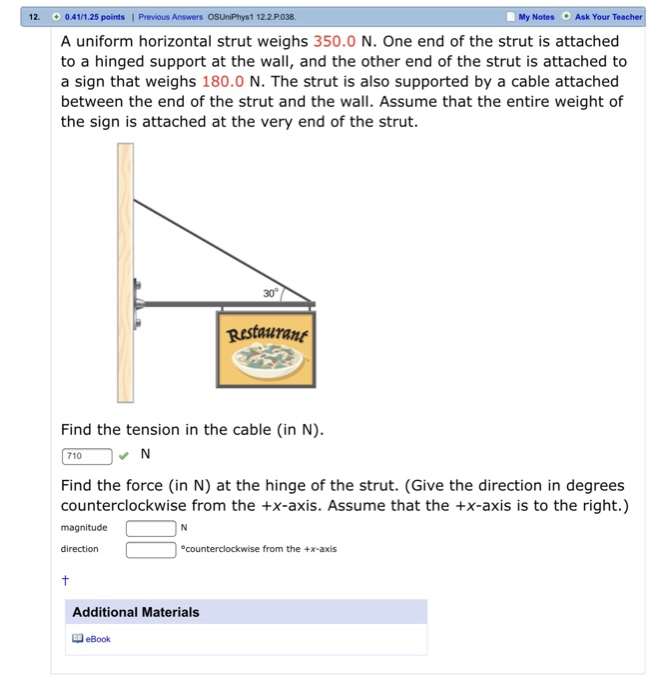 Solved 12 0.41/1.25 points | Previous Answers OSUniPhys1 12 | Chegg.com Solved 12 0.41/1.25 points | Previous Answers OSUniPhys1 12 | Chegg.com