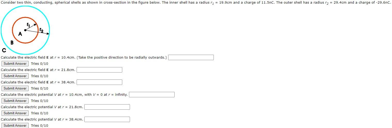 Solved Consider two thin, conducting, spherical shells as | Chegg.com