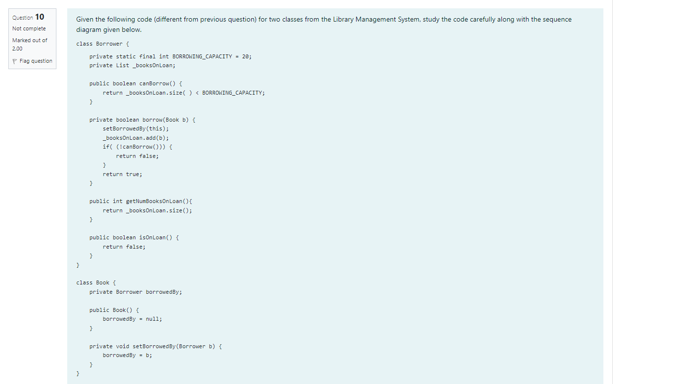Solved Question 10 Given the following code (different from | Chegg.com