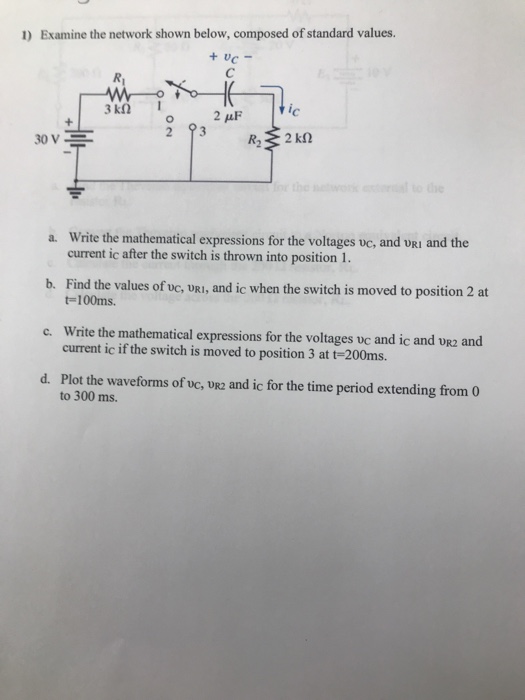 Solved 1 Examine the network shown below, composed of | Chegg.com