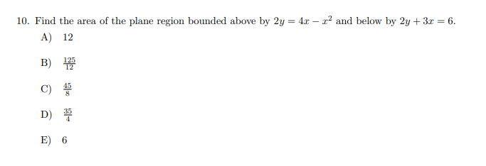 Solved Find the area of the plane region bounded above by | Chegg.com
