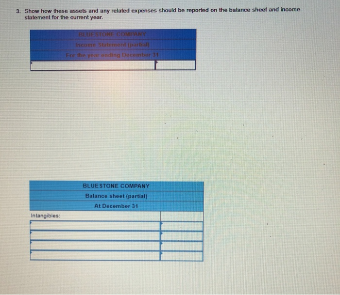 Solved 3. Show how these assets and any related expenses | Chegg.com