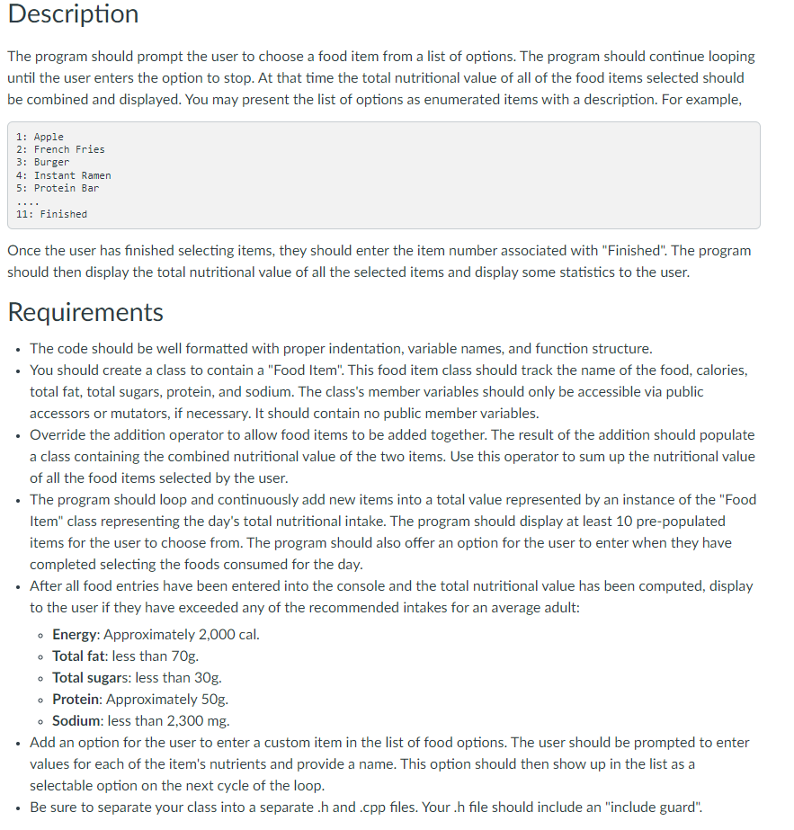 Description The program should prompt the user to | Chegg.com