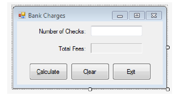 Solved Programming Assignment 4 (Bank Charges) (This is | Chegg.com