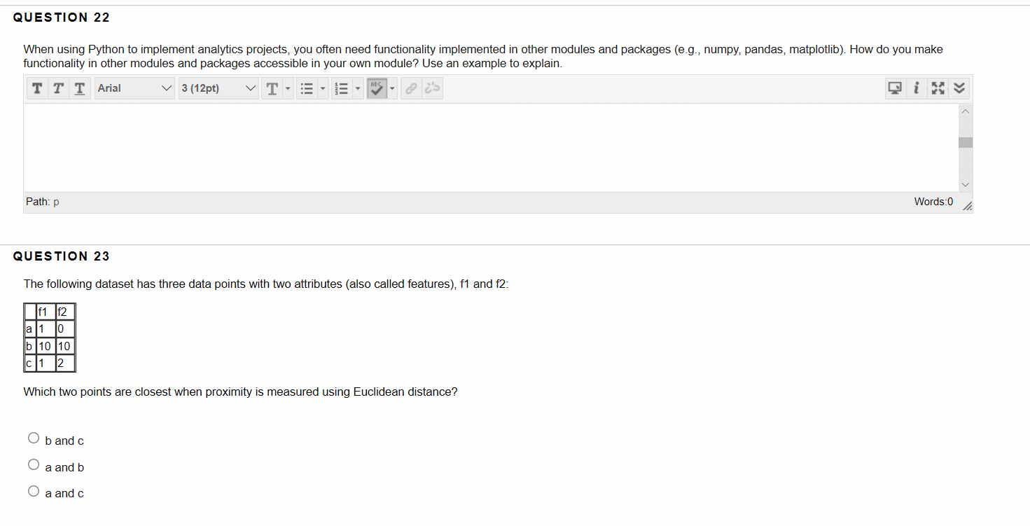 Solved Question 22 When Using Python To Implement Analytics 7235
