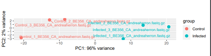 Solved Expalin the following PCA plot in relation to a | Chegg.com