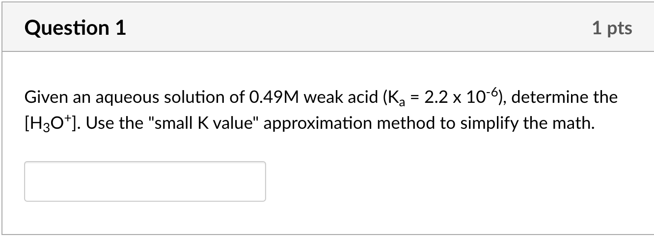 Solved Given an aqueous solution of 0.49M weak acid | Chegg.com