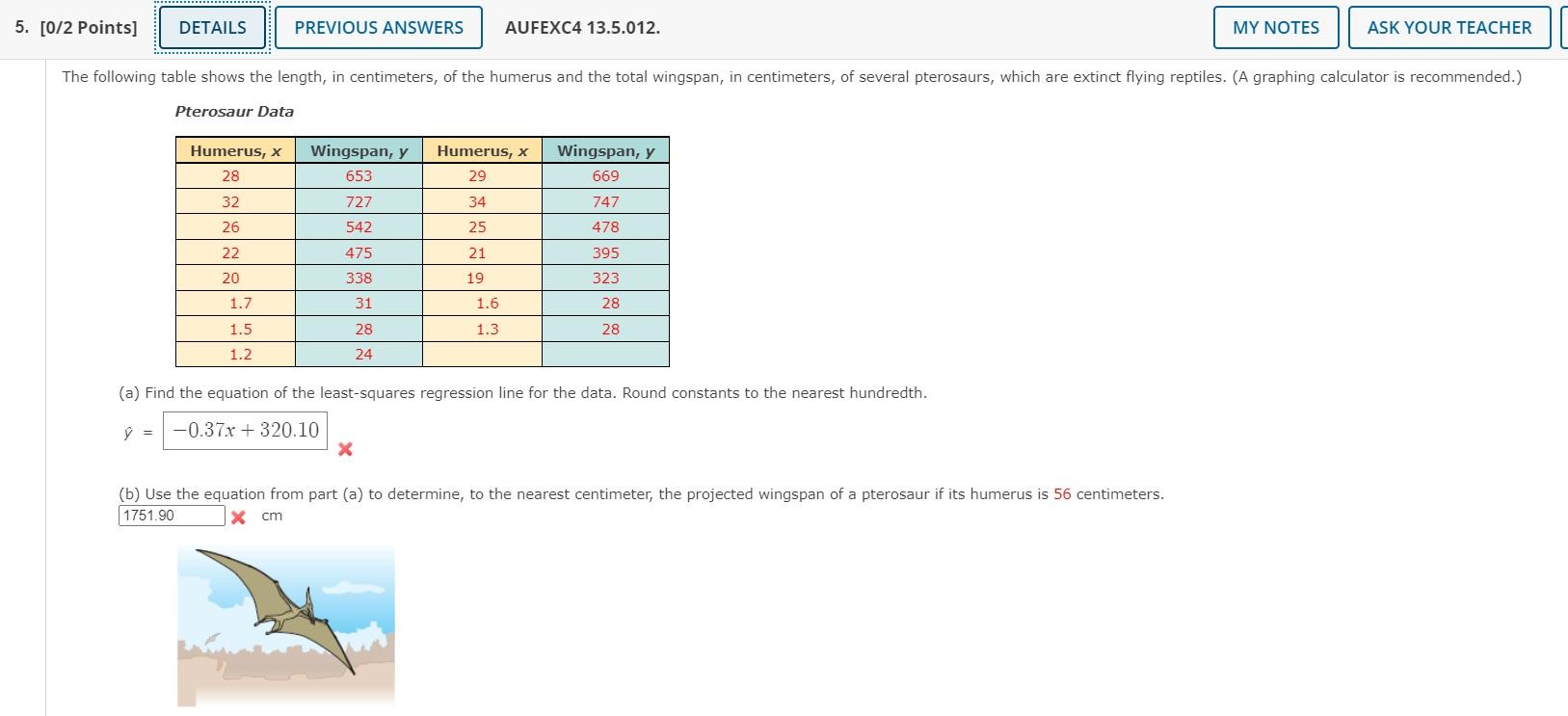 Solved 5. [0/2 points] DETAILS PREVIOUS ANSWERS AUFEXC4 | Chegg.com