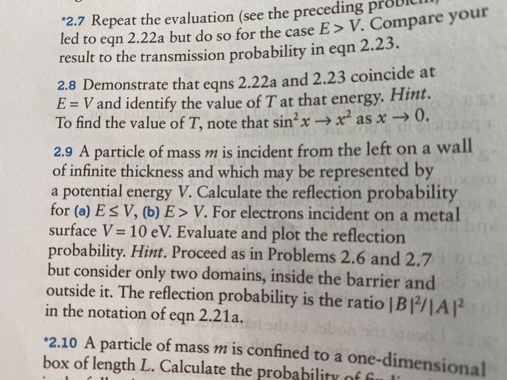 Solved *2.7 Repeat the evaluation (see the preceding pr led | Chegg.com